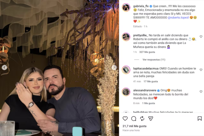 Gabriela Félix y Roberto López, ex de Sol León, confirman su compromiso ...